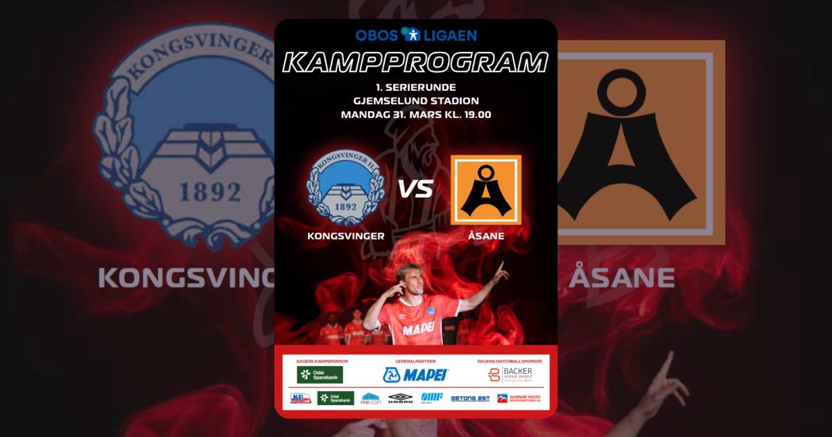 Dagens programblad / Kongsvinger